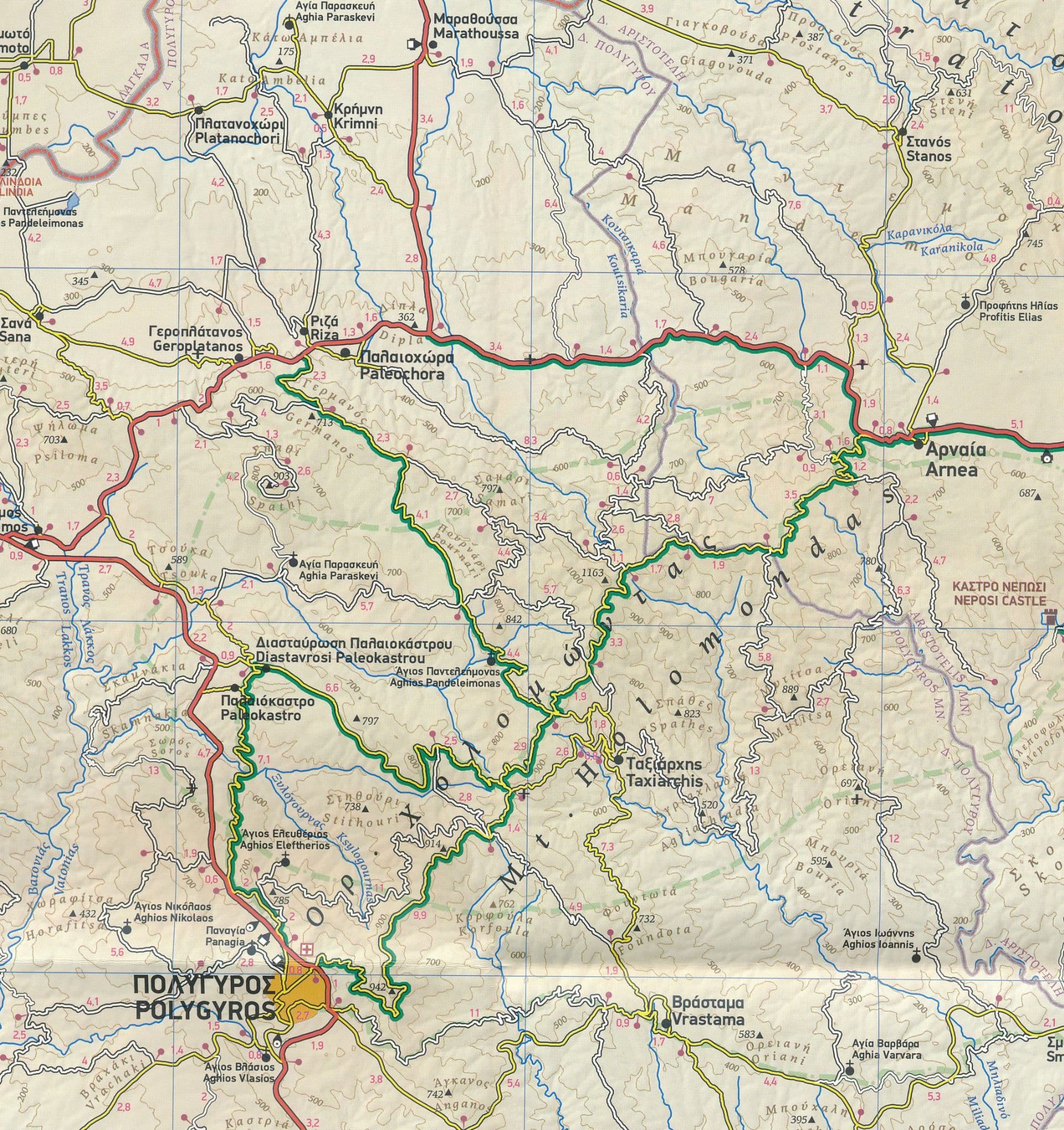 Halkidiki - Road Map - Terrain 412
