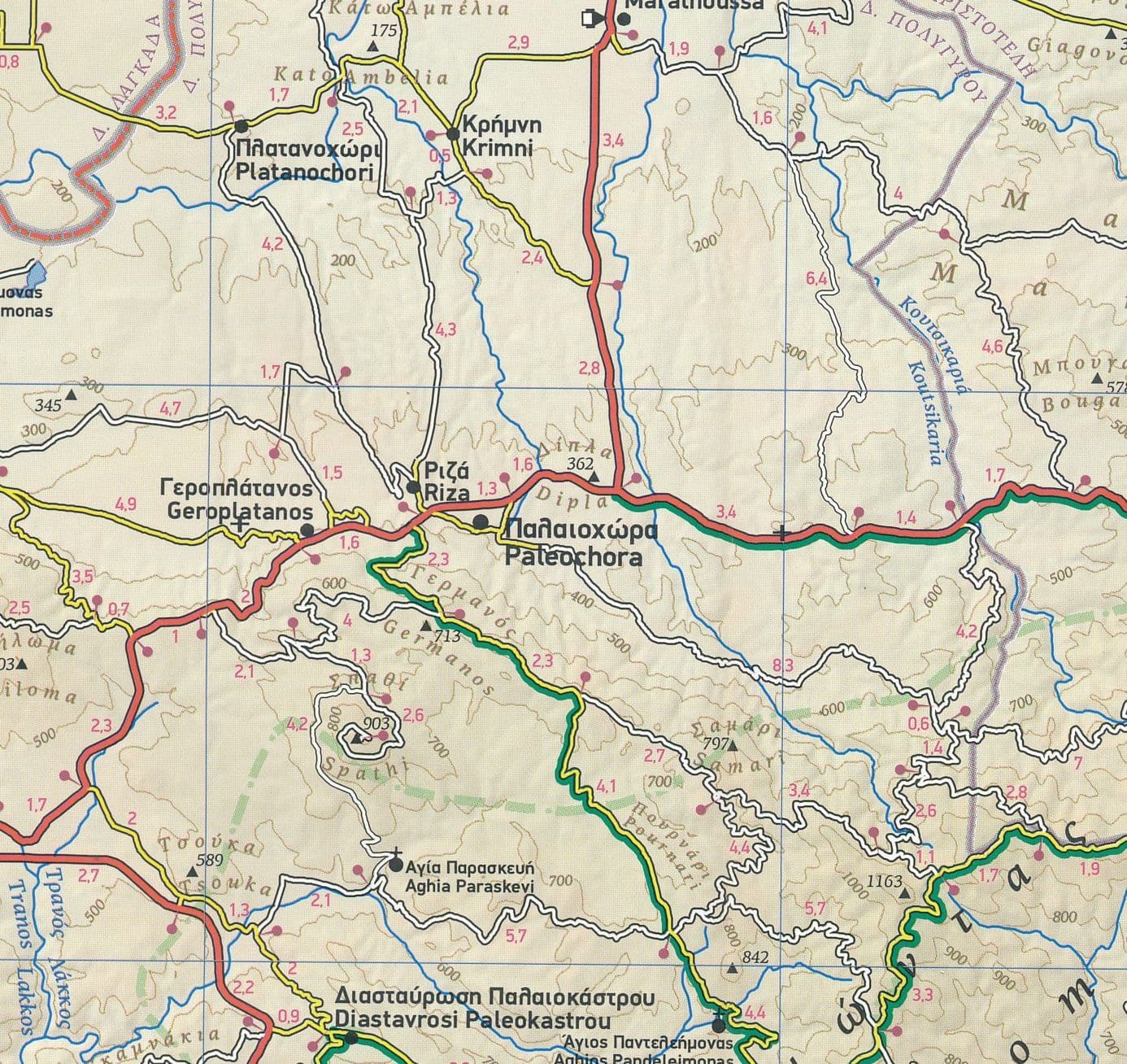 Halkidiki - Road Map - Terrain 412