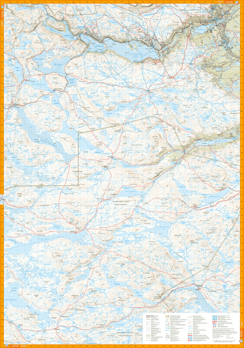 Hardangervidda Nord - Hiking Map - Calazo BD 100