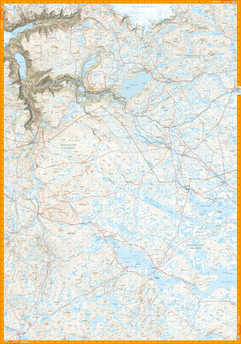 Hardangervidda Nord - Hiking Map - Calazo BD 100