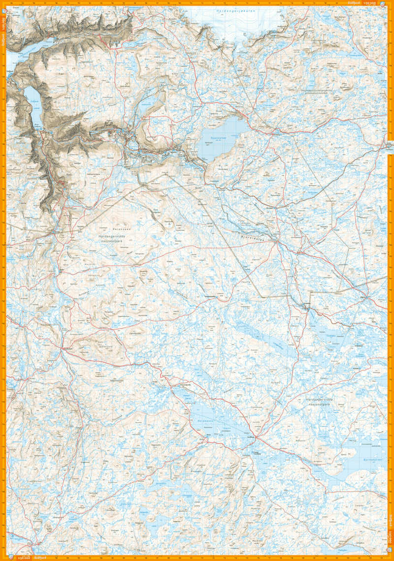 Hardangervidda Nord - Hiking Map - Calazo BD 100