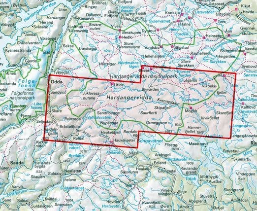 Hardangervidda Sor - Hiking Map - Calazo BD 110