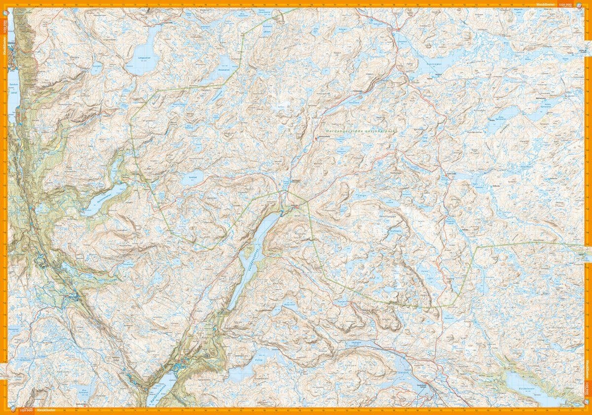 Hardangervidda Sor - Hiking Map - Calazo BD 110