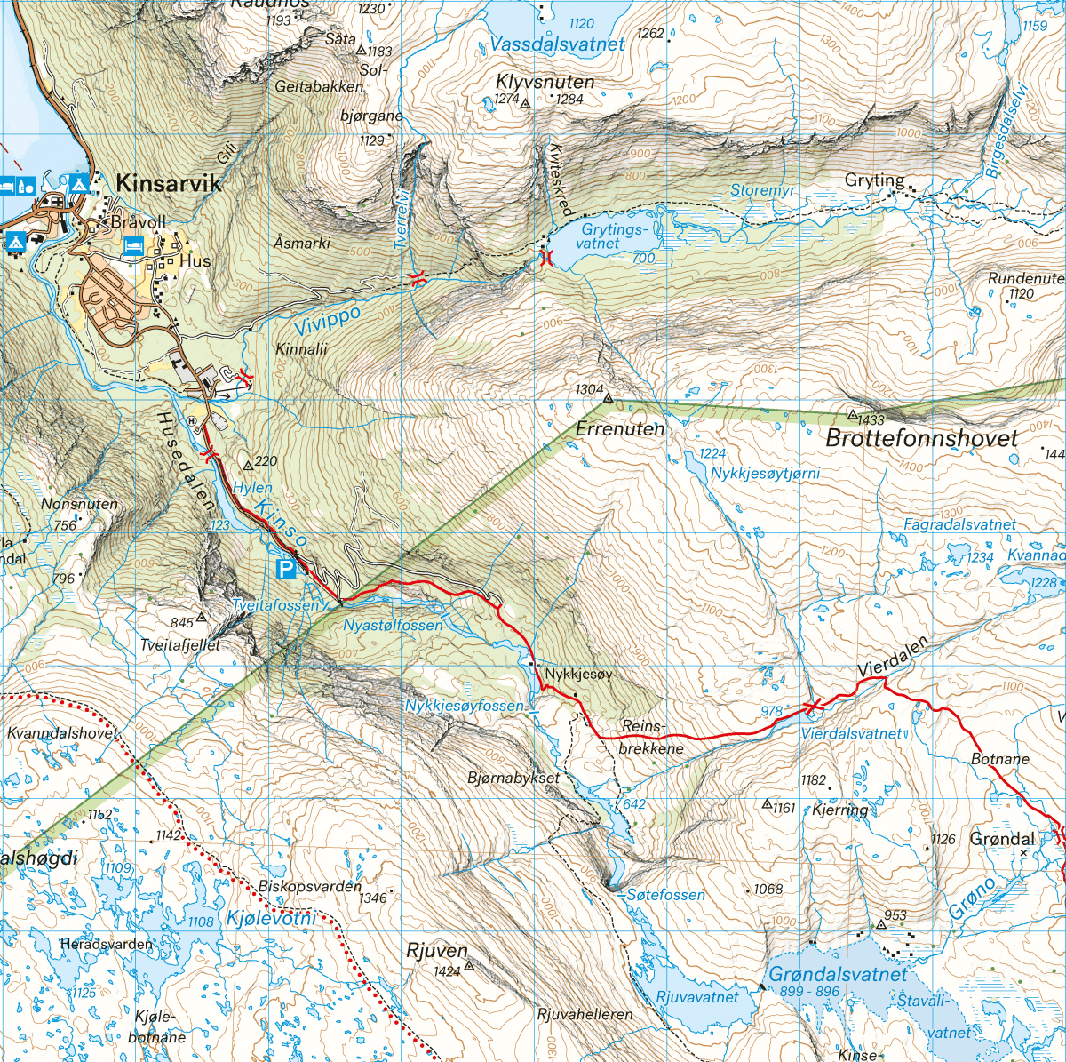 Hardangervidda vest Trolltunga & Folgefonna - Hiking Map - Calazo BD 120