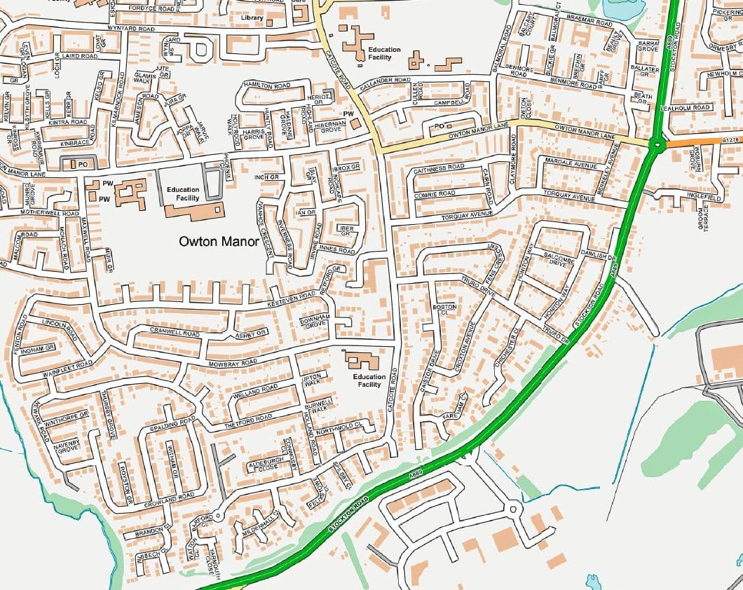 Hartlepool Street Map 2024