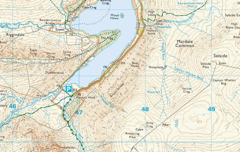 Haweswater - Wall Map - 1 12 500 - The Map Centre Press