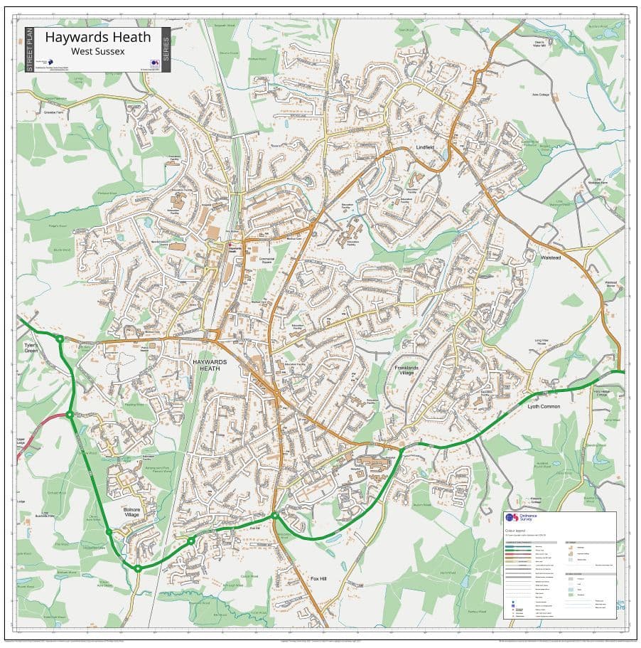 Haywards Heath Street Map