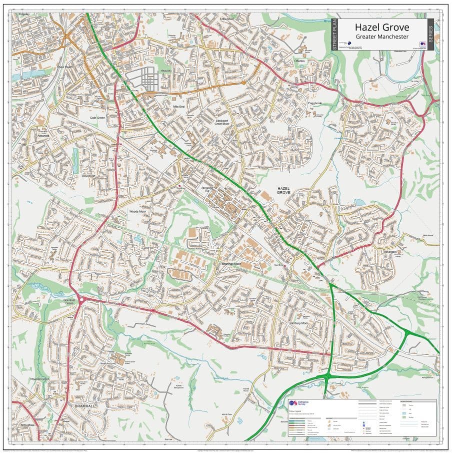 Hazel Grove Street Map