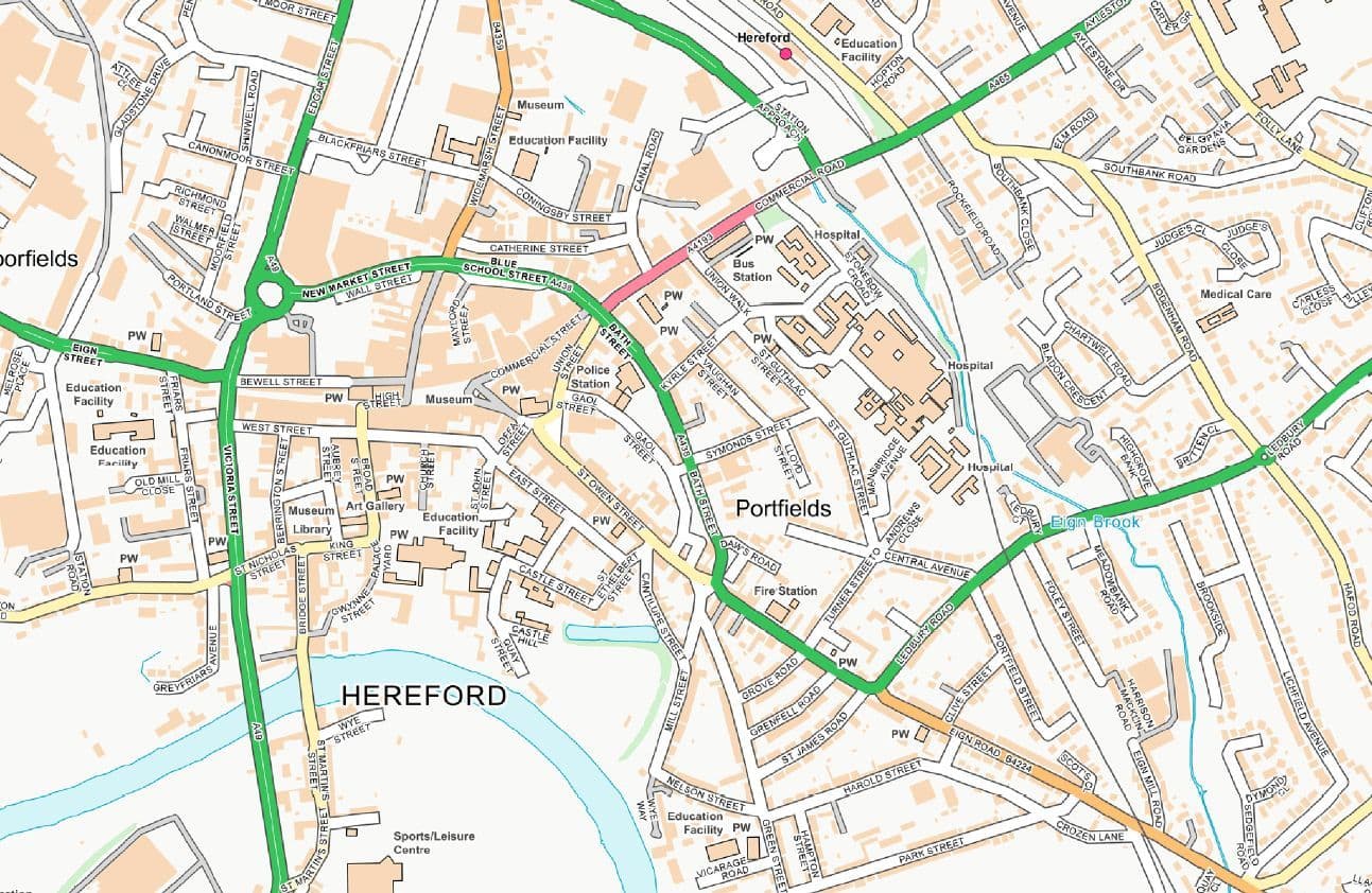 Hereford City Centre Map Hereford City Historic Area Assessment Part A