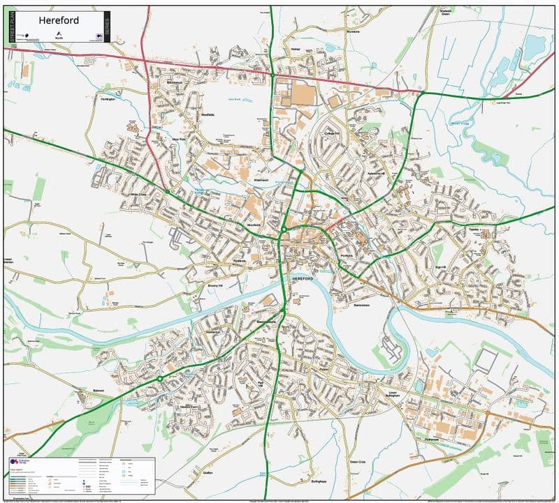 Hereford Street Map