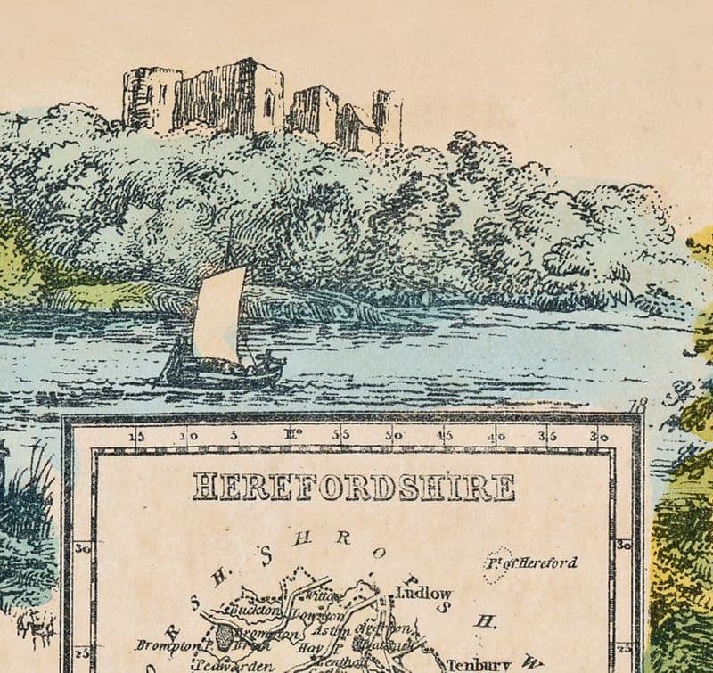 Herefordshire - by Reuben Ramble - Reproduction County Map