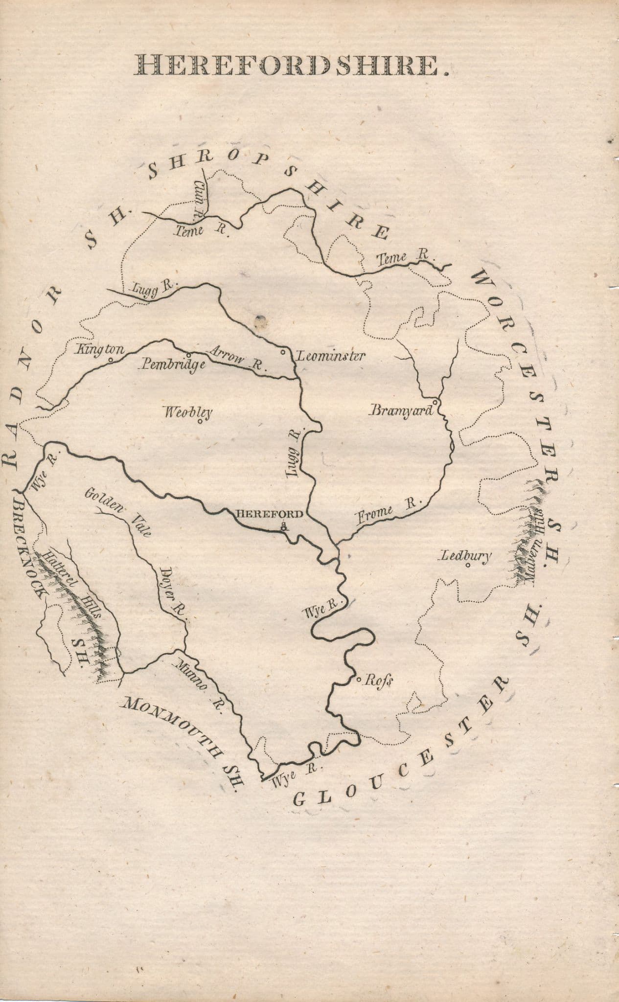 Herefordshire by John Aiken circa 1795