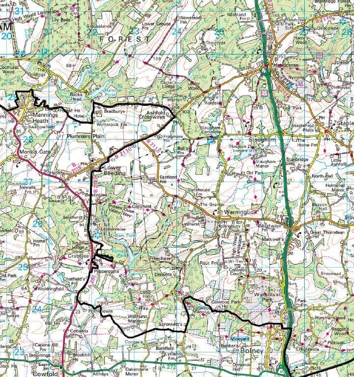 High Weald - AONB Wall Map - 2024