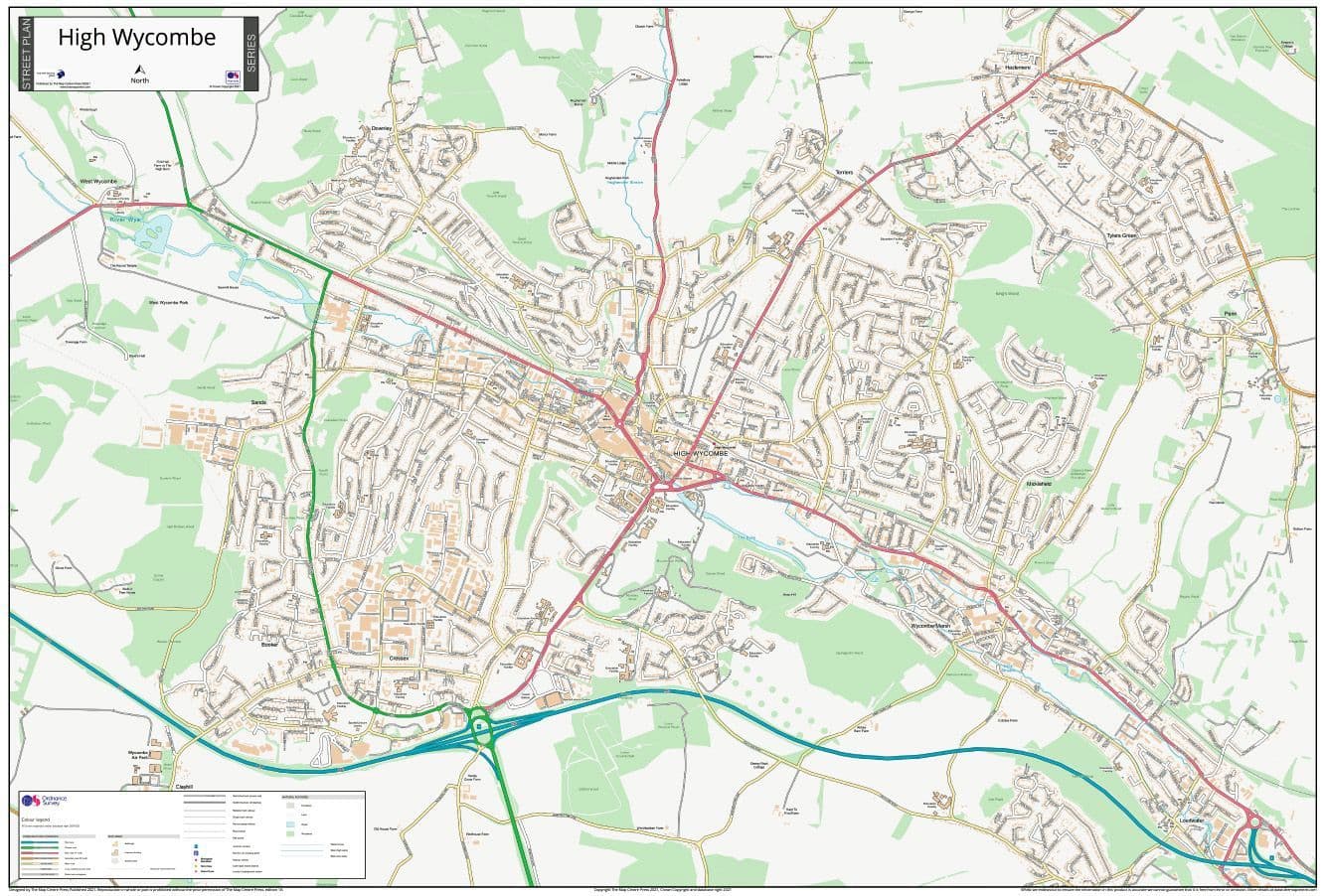 High Wycombe Street Map