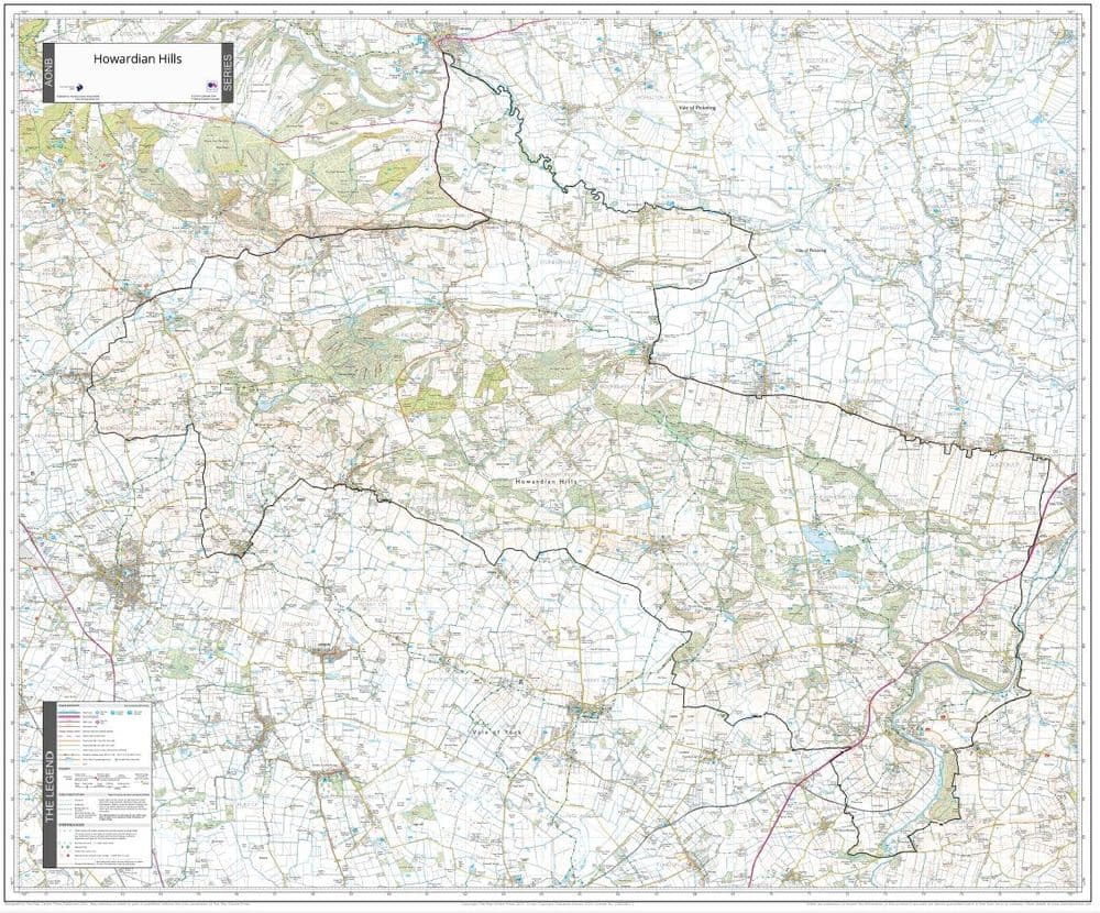 Howardian Hills - AONB Wall Map - 2024