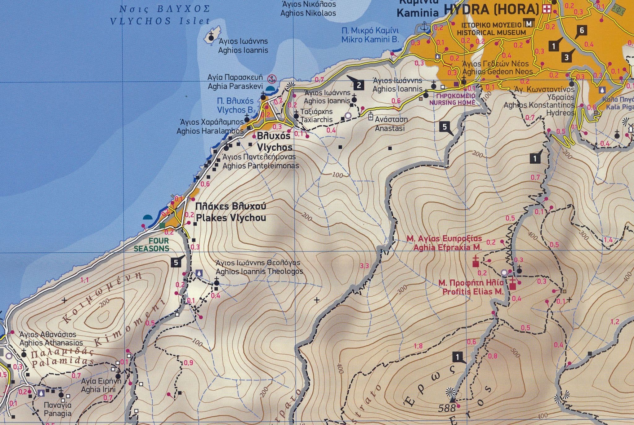 Hydra - Terrain Hiking Map - 1 20 000