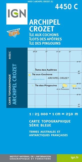 IGN Serie Bleue 4450 C - Archipel Crozet