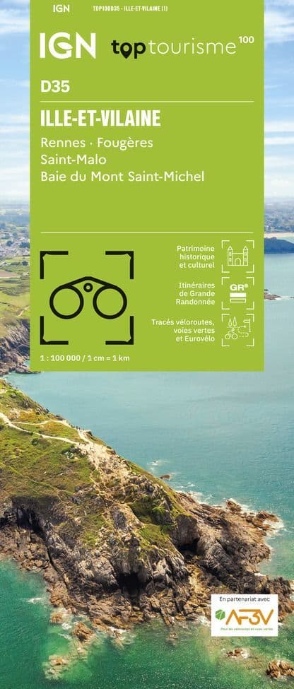 IGN TOP 100 D35 - Ille - et - Vilaine - Rennes - Saint Malo - Baie du ...