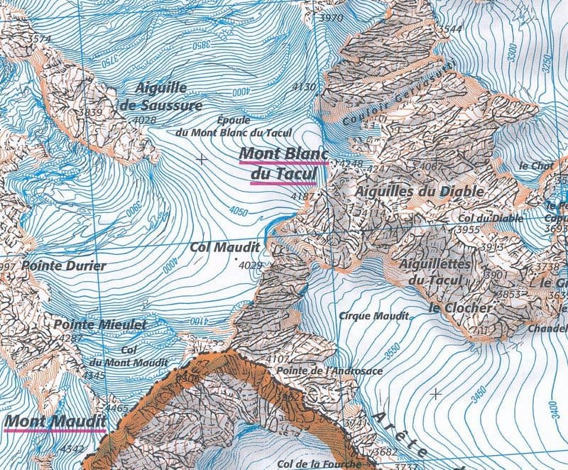 IGN Top 25 3531 ET - St-Gervais-Les-Bains / Massif du Mont Blanc