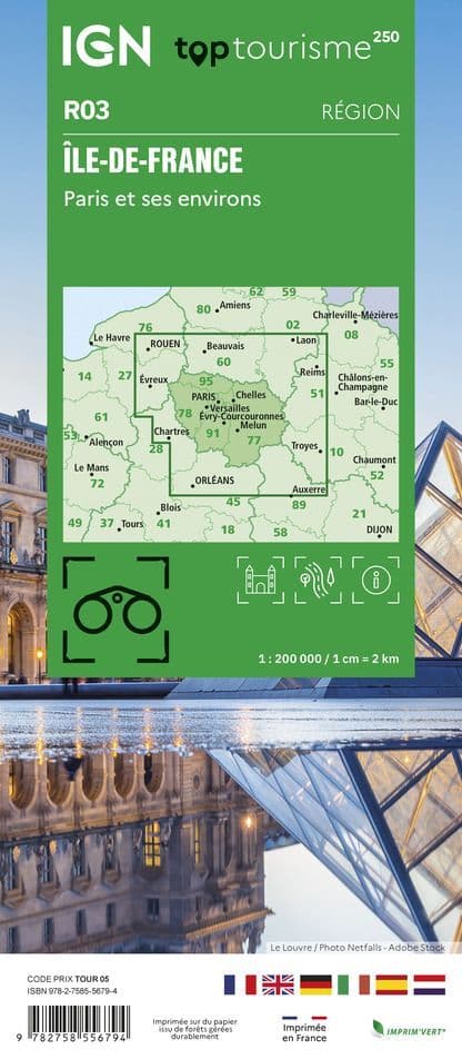 IGN TOP 250 Map 03 - Ile-de-France - Paris et ses environs