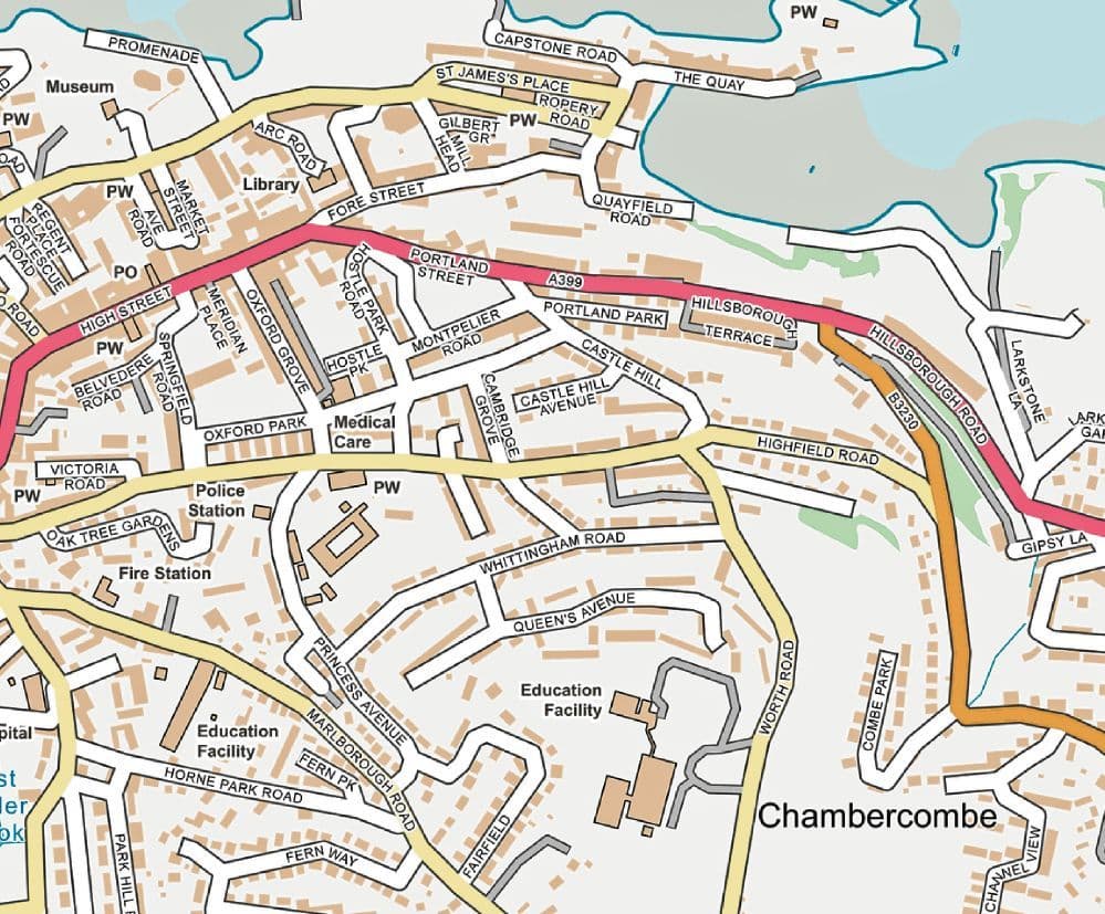 Ilfracombe Street Map
