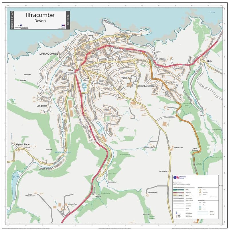 Ilfracombe Street Map