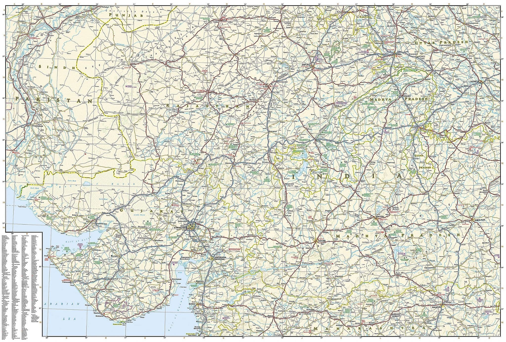 India North West Adventure Map - National Geographic