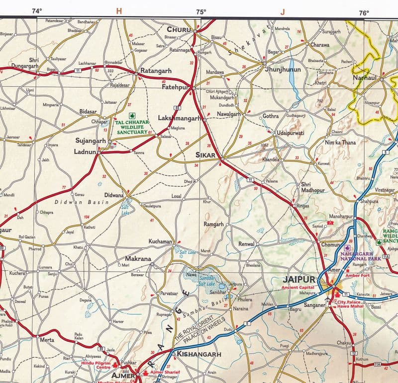 India North West Adventure Map - National Geographic