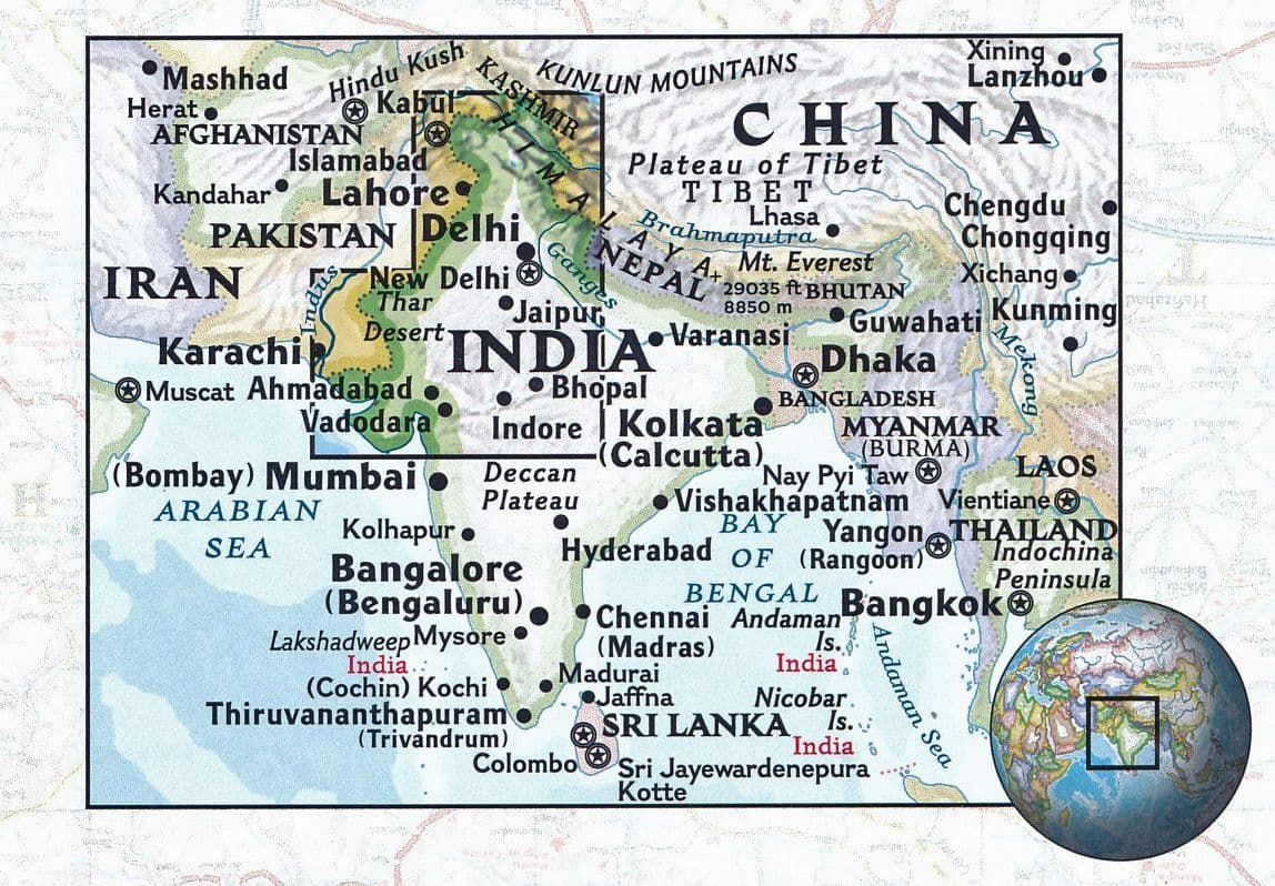 India North West Adventure Map - National Geographic