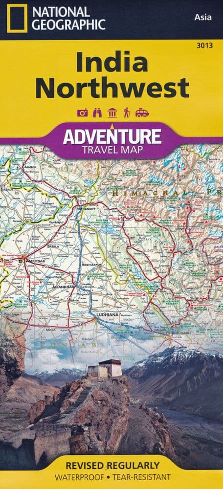 India North West Adventure Map - National Geographic
