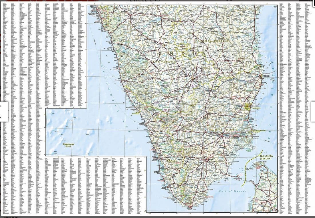 India South Adventure Map - National Geographic