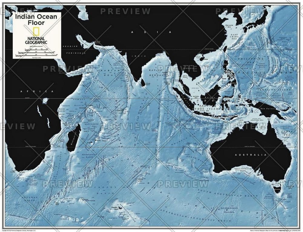 Indian Ocean Floor - Atlas of the World 10th Edition 2015 by National ...