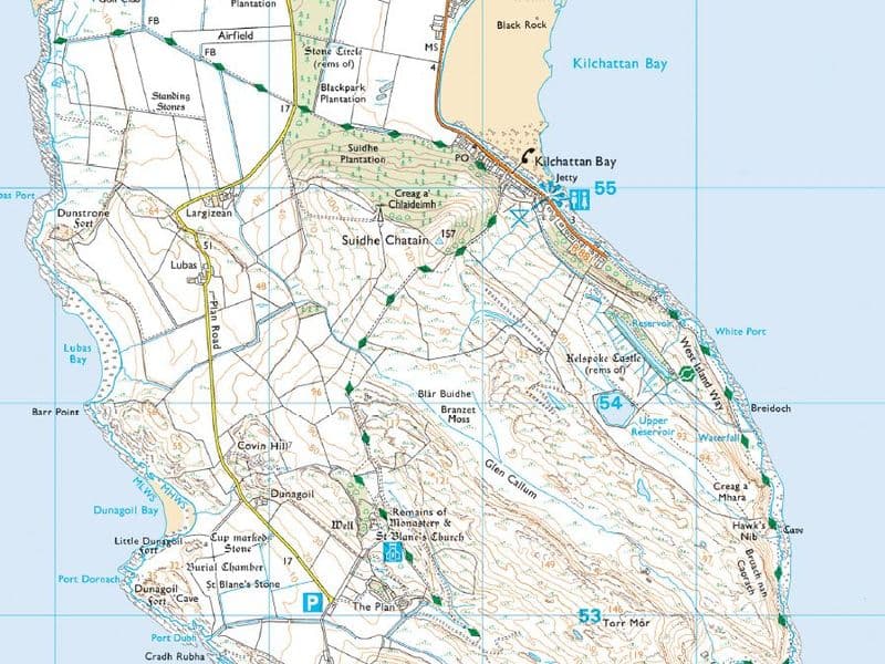 Isle of Bute - Wall Map - 1 25 000 - The Map Centre Press