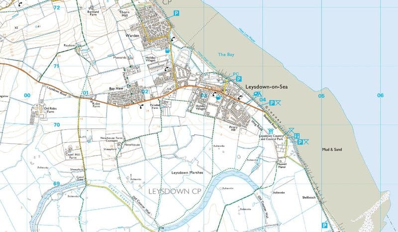 Isle of Sheppey - Wall Map - 1 20 000 - The Map Centre Press