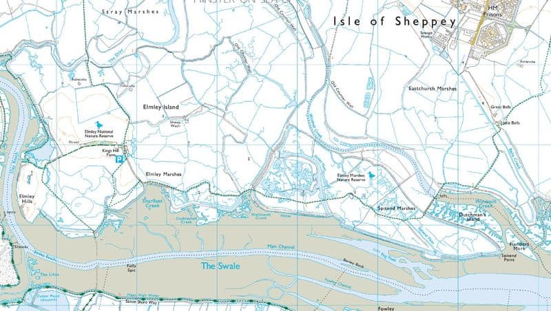 Isle of Sheppey - Wall Map - 1 20 000 - The Map Centre Press