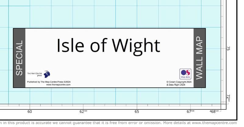 Isle of Wight - Wall Map - 1 50 000 - 2024