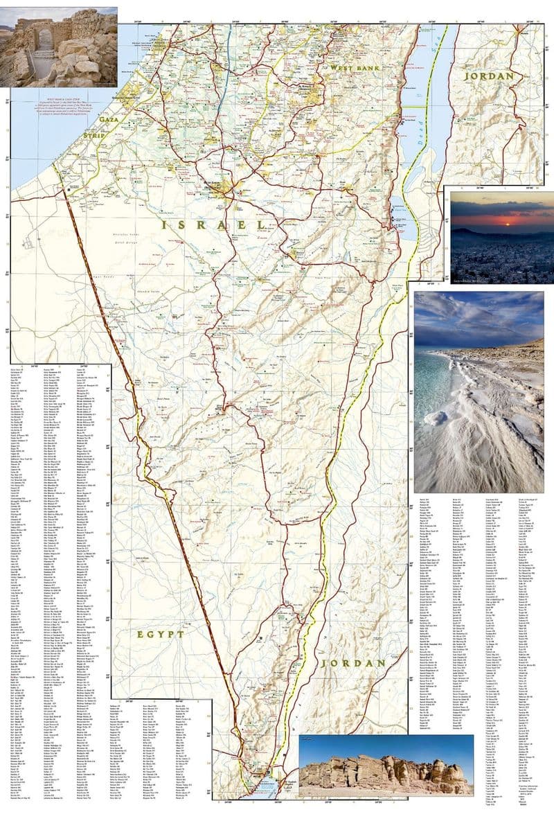 Israel Adventure Map - National Geographic