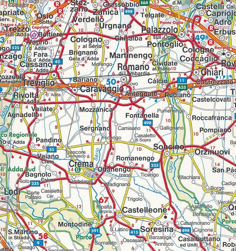 Italy - Northern - Road Map - F&B