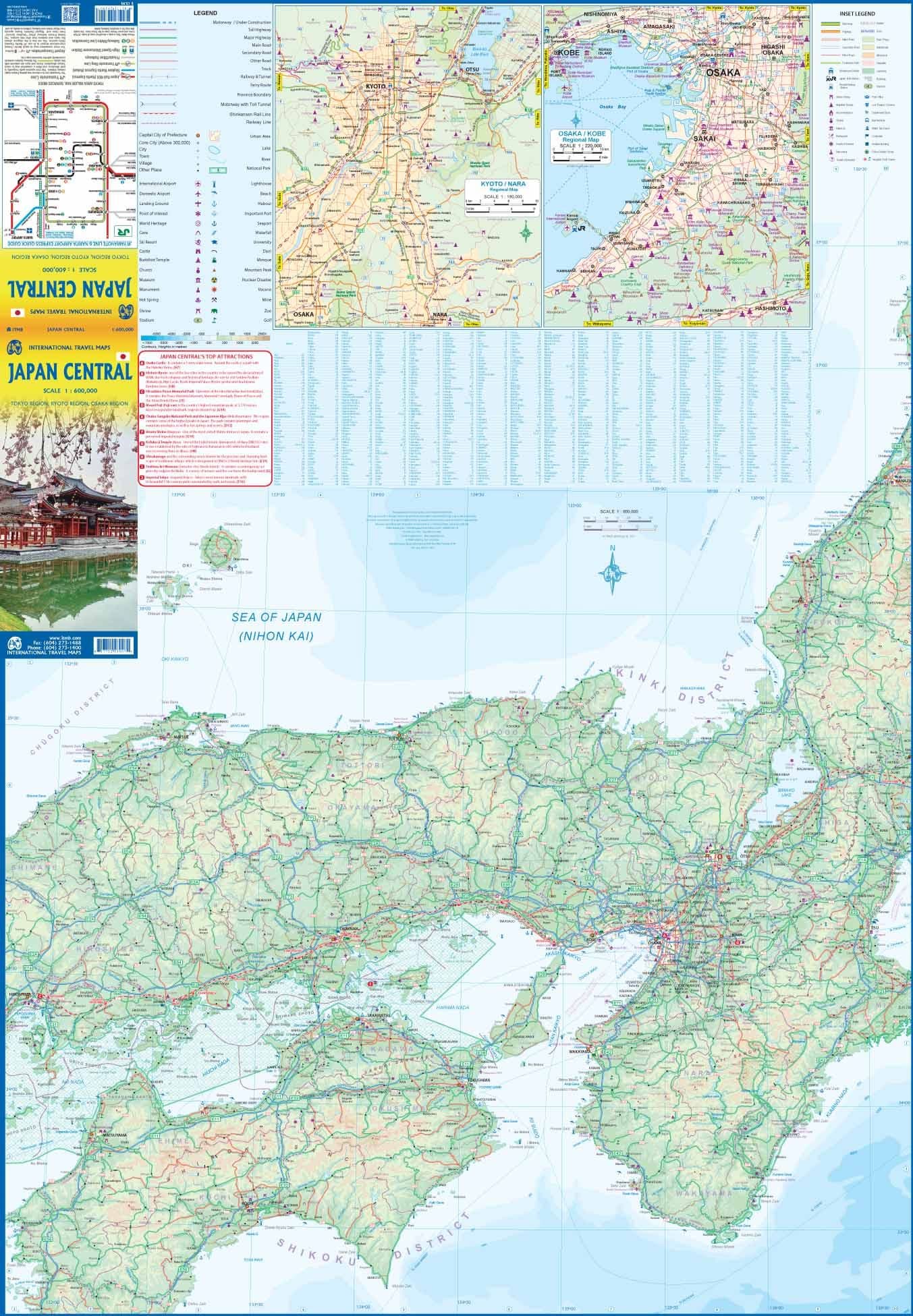 Japan Central - Travel Map - ITM