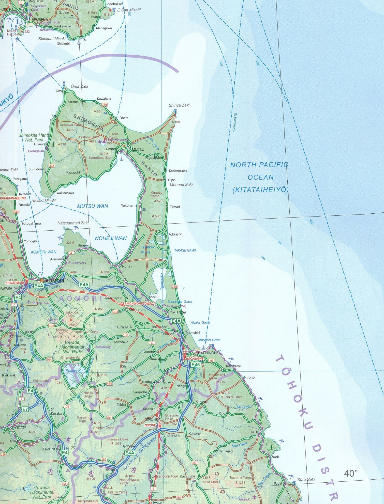 Japan Travel Reference Map - Folded - Waterproof Paper