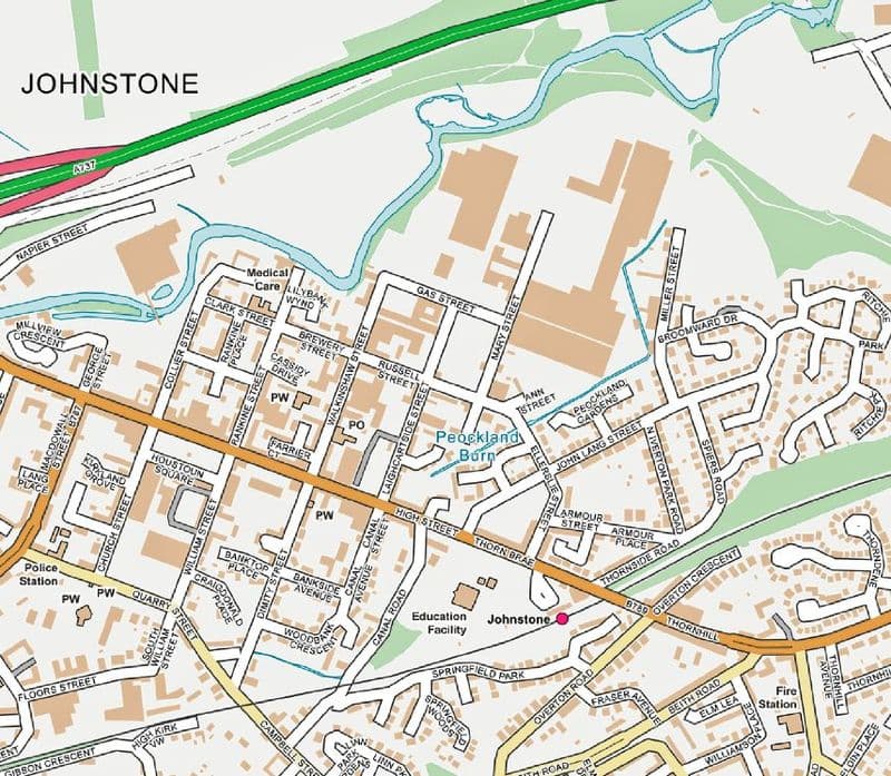 Johnstone & Elderslie Street Map