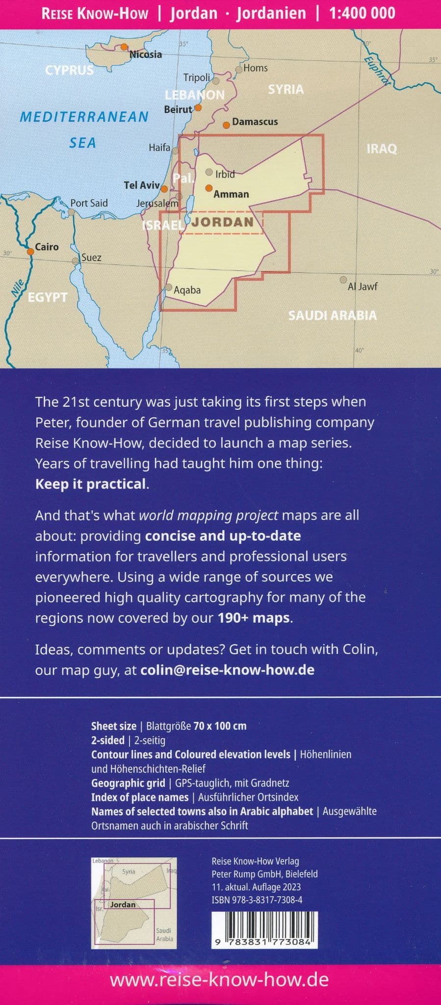 Jordan Road Map- Reise