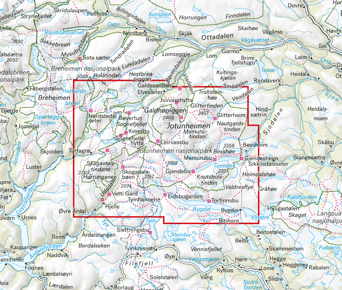 Jotunheimen - Hiking Map - Calazo BD 160