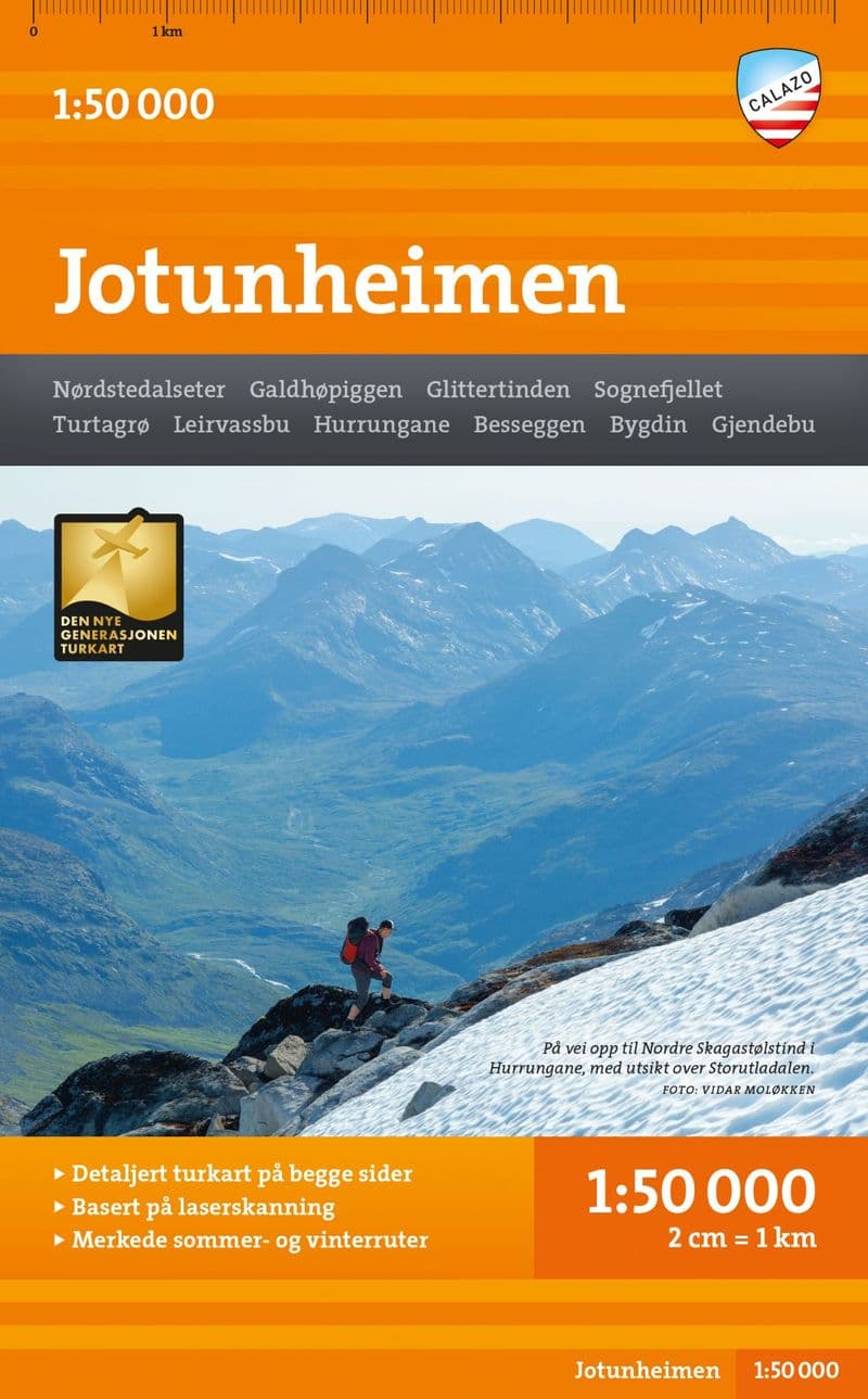 Jotunheimen - Hiking Map - Calazo BD 160