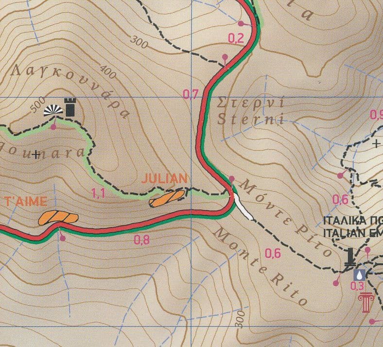 Kalymnos 1 25 000 Terrain Hiking Map 337