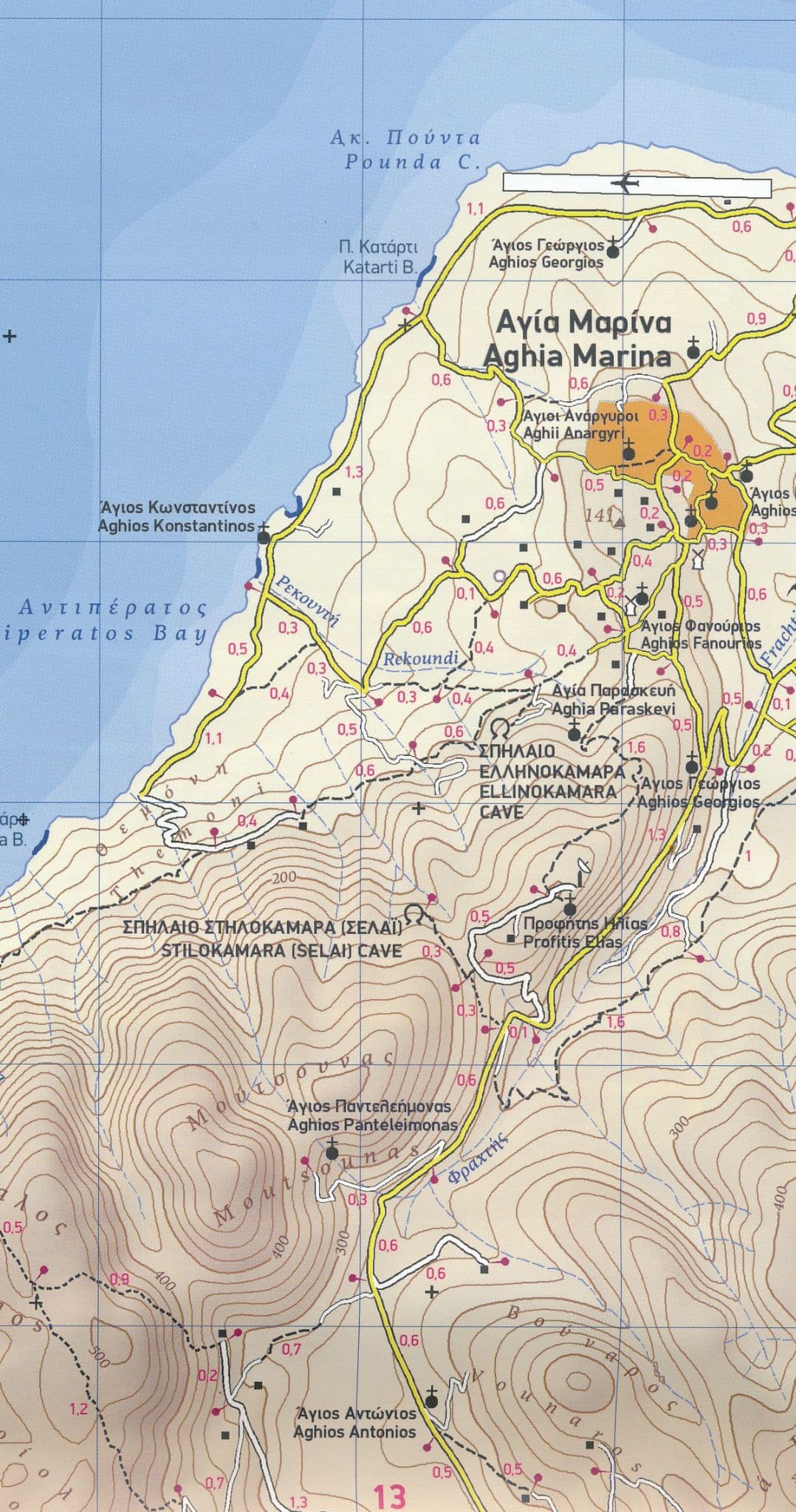 Karpathos Kasos 1 30 000 Terrain Hiking Map 345