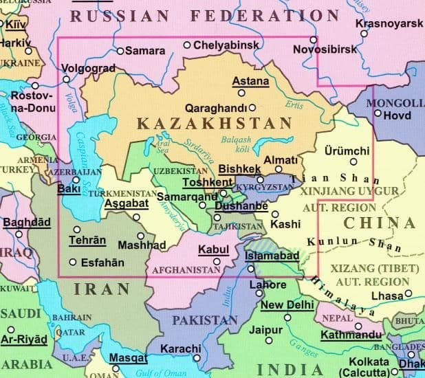 Kazahkstan - Political Map - Gizi