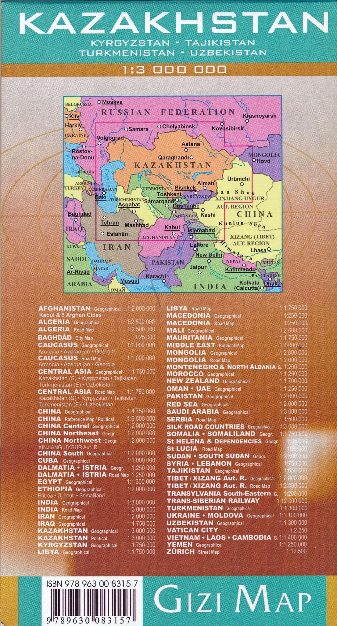 Kazakhstan Road Map - Gizi 475