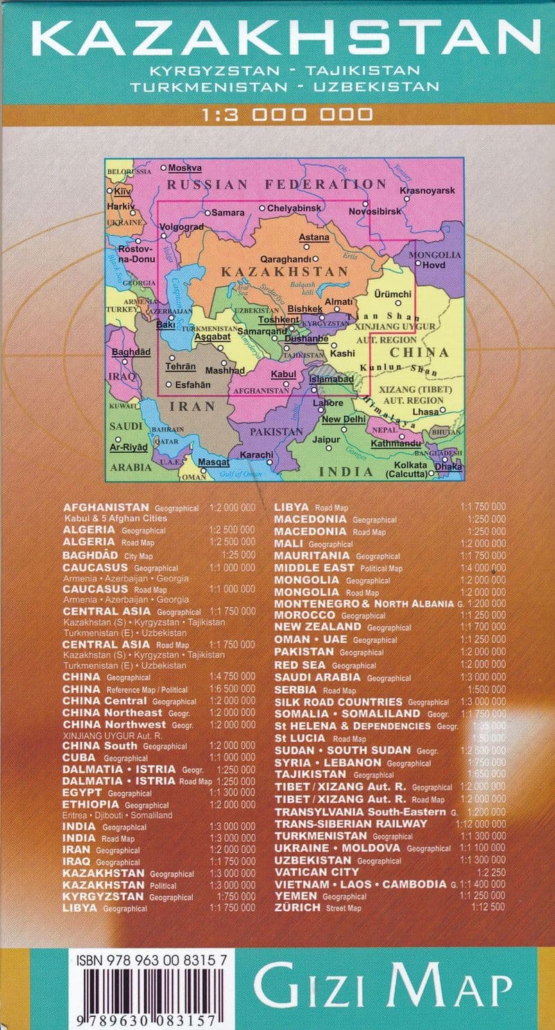 Kazakhstan Road Map - Gizi 475