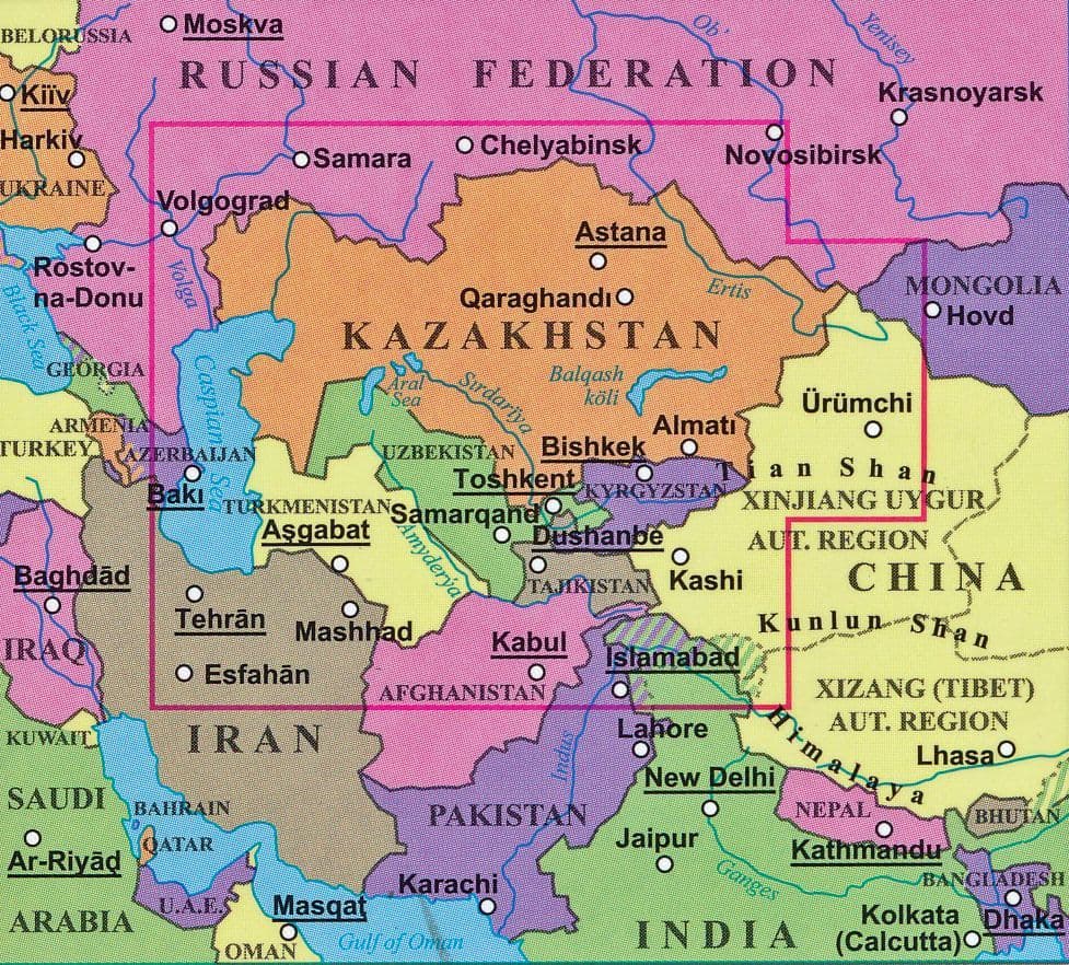 Kazakhstan Road Map - Gizi 475